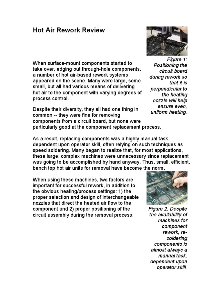 SMD Rework | PDF | Printed Circuit Board | Soldering