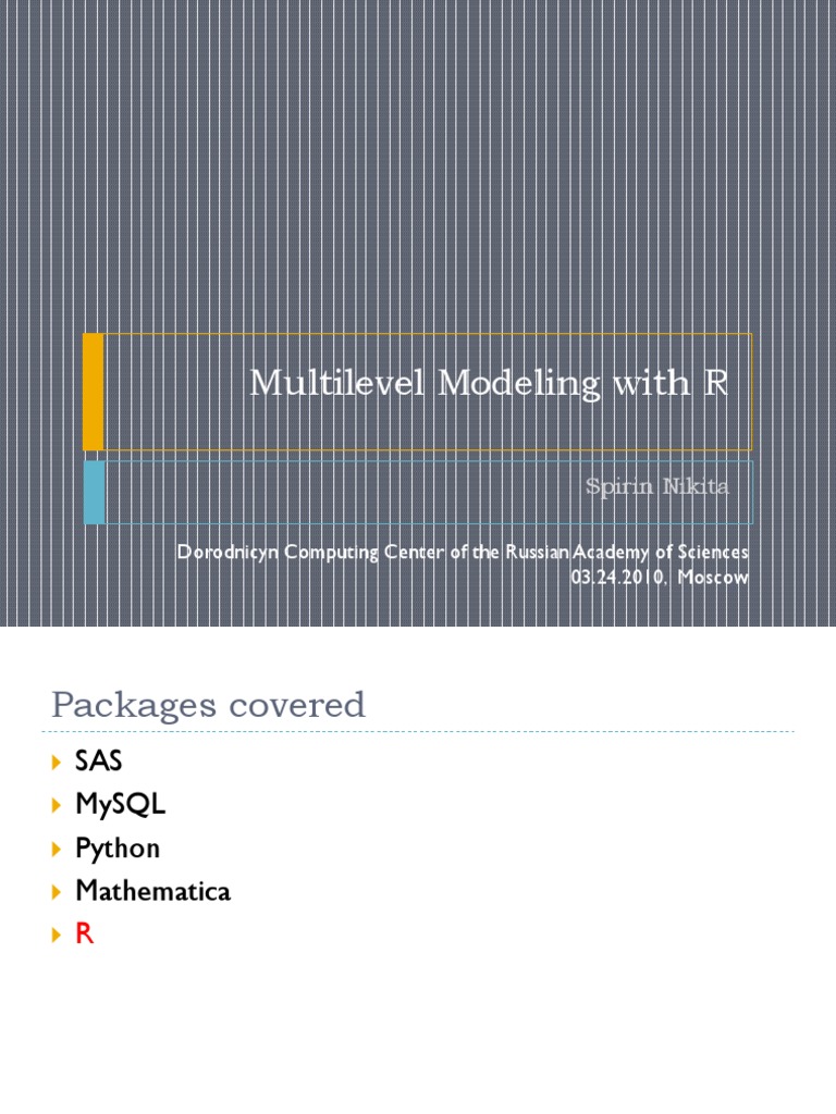 Modelo Multinivel Con R | PDF | R (Programming Language) | Statistics
