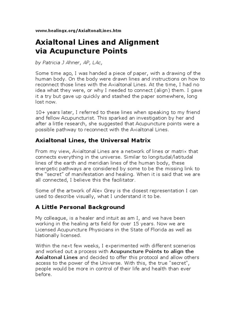 Axiatonal Lines | Download Free PDF | Acupuncture | Thought