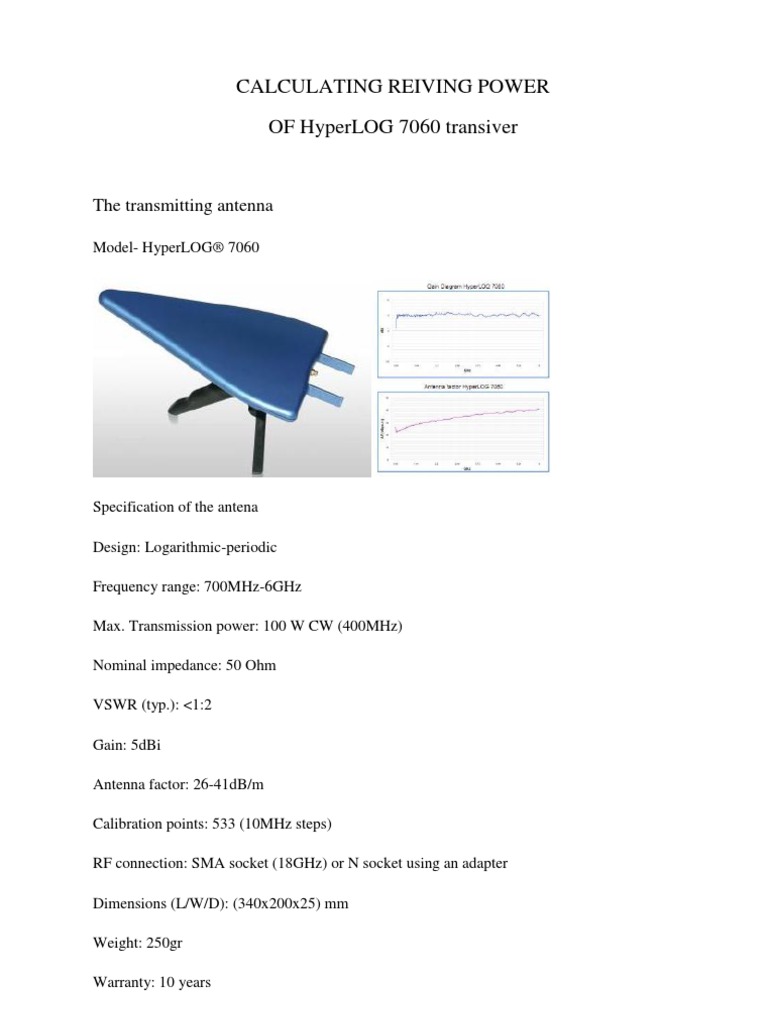 Transmission Calculations | PDF | Bandwidth (Signal Processing) | Antenna (Radio)