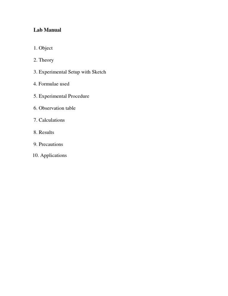 Lab Manual | PDF