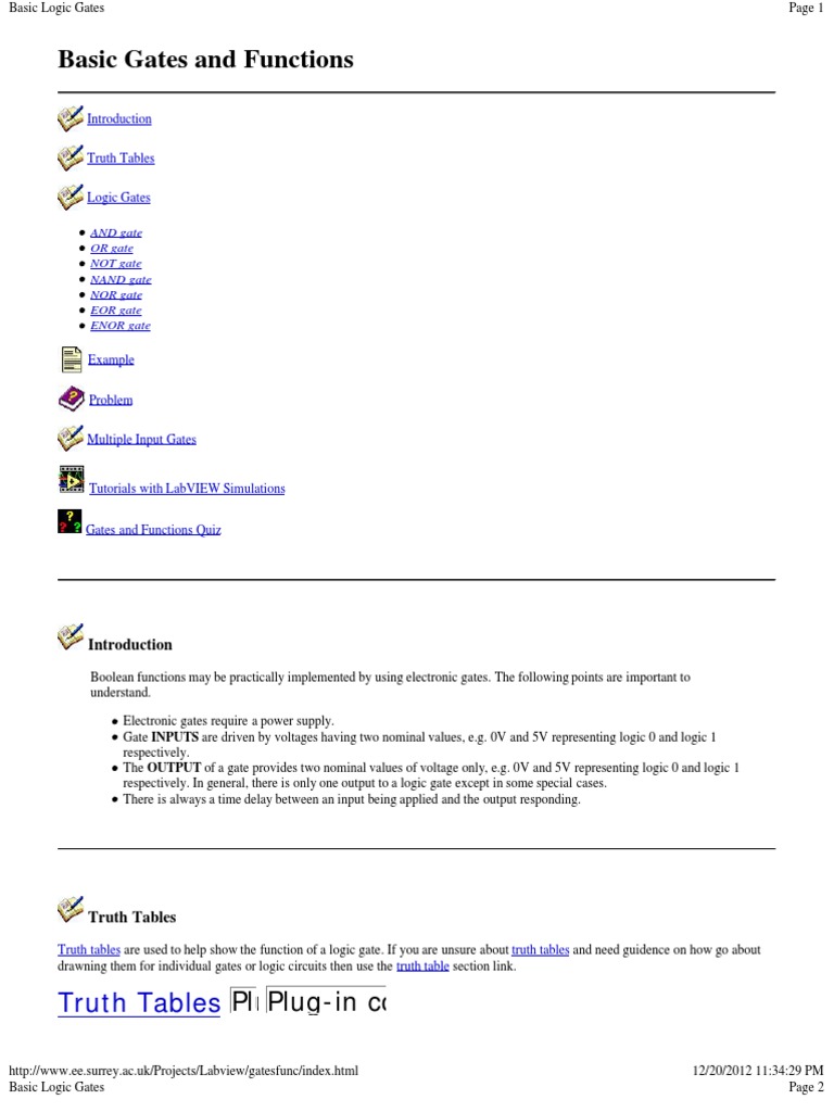 Basic Logic Gates | PDF | Logic Gate | Electronic Engineering
