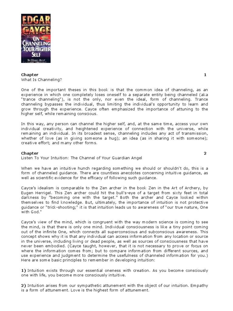 Channeling Your Higher Self Pdf Intuition Dream