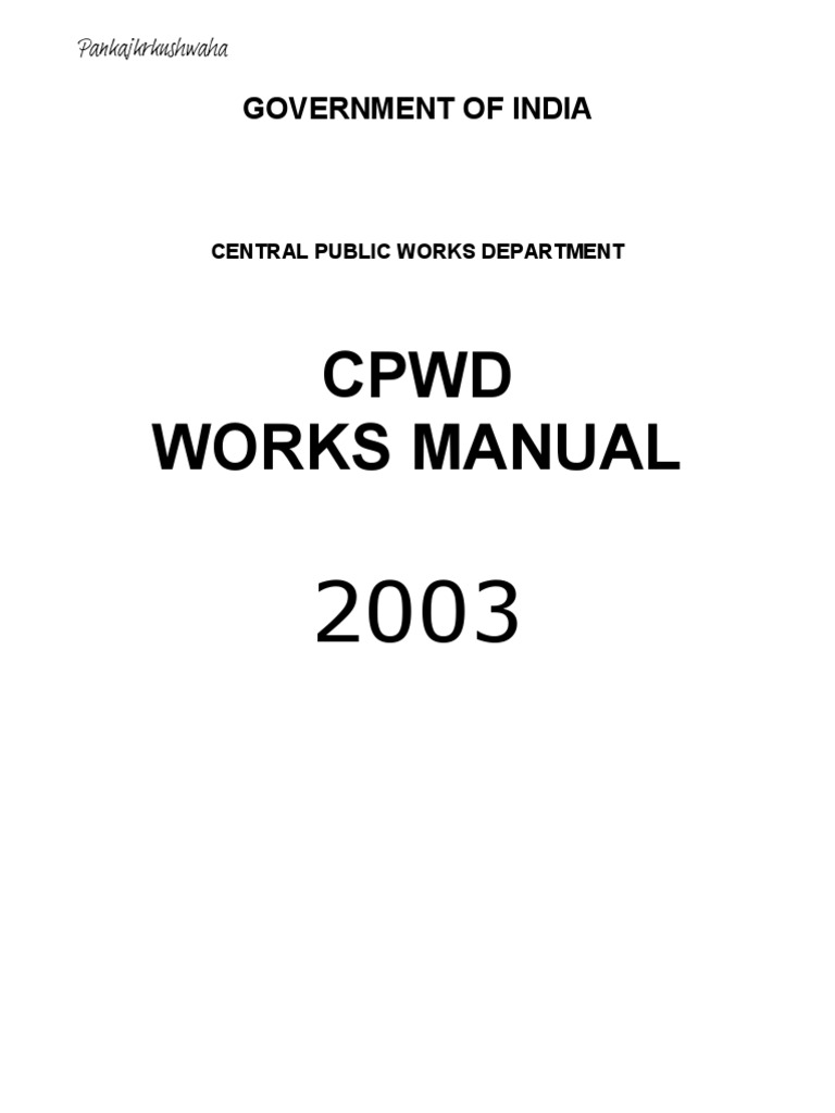 CPWD Work Manuual | PDF | Arbitral Tribunal | Arbitration