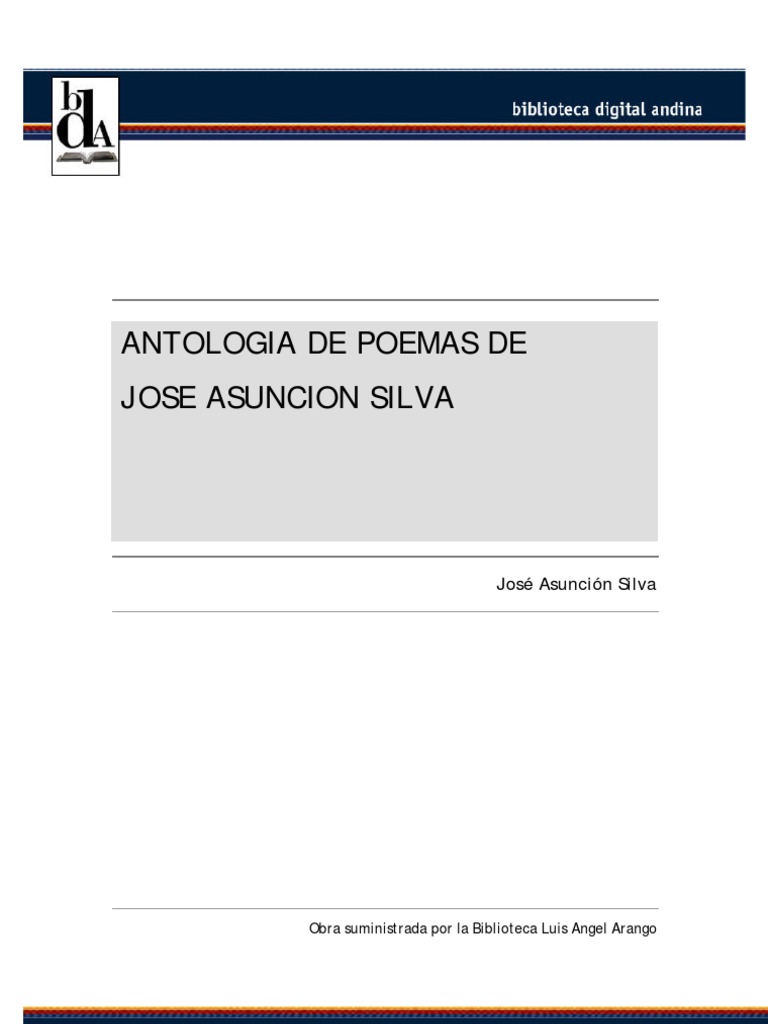 Antología de Poemas de José Asunción Silva | PDF | Naturaleza