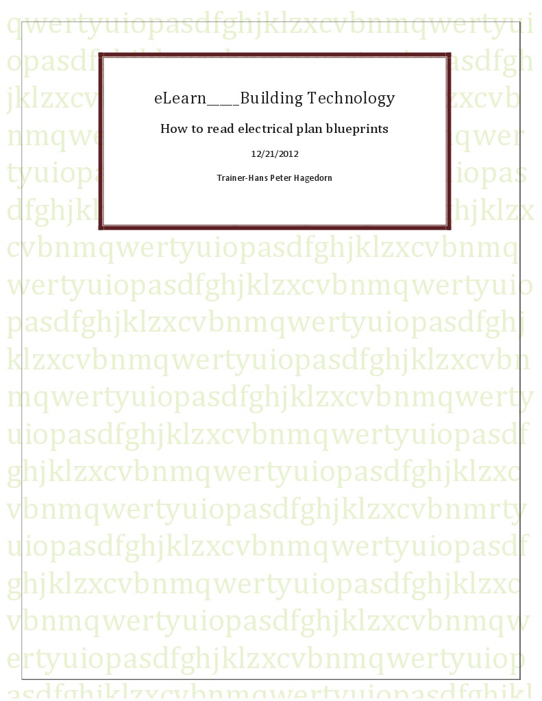 Elearn Electrical Blueprint Reading Sample | PDF | Electromagnetism ...
