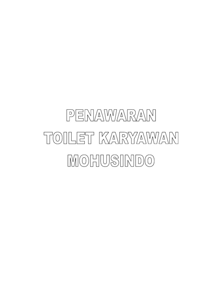 Contoh RAB Dan Penawaran Toilet | PDF