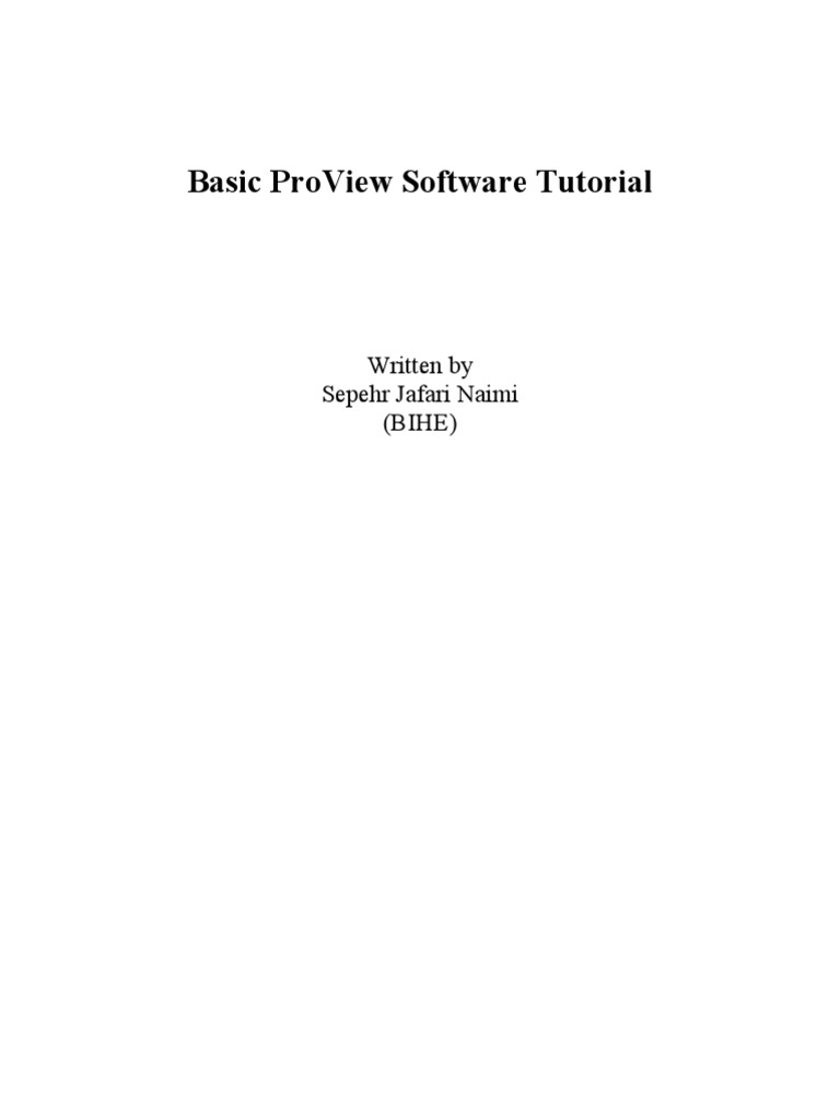 Proview Tutorial | PDF | Source Code | Instruction Set