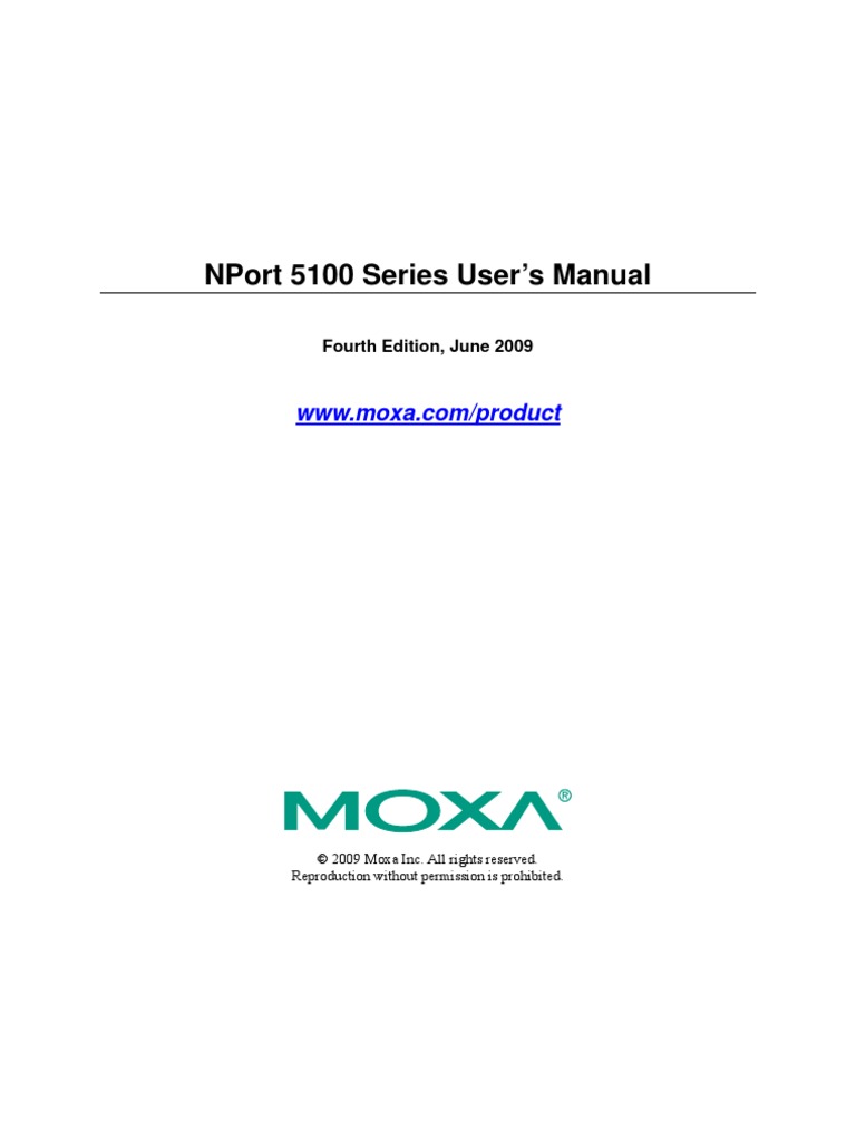 NPort 5100 Series Users Manual v4 | PDF | Ip Address | Gateway ...