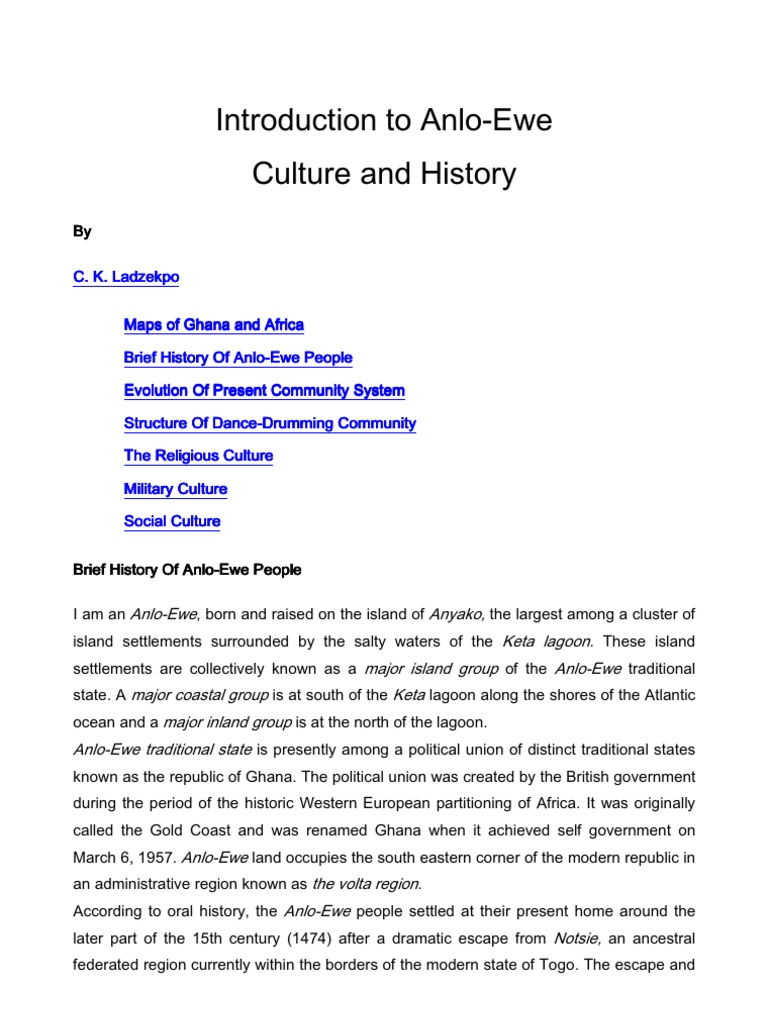 Introduction To Anlo-Ewe Culture and History | PDF | Reincarnation ...