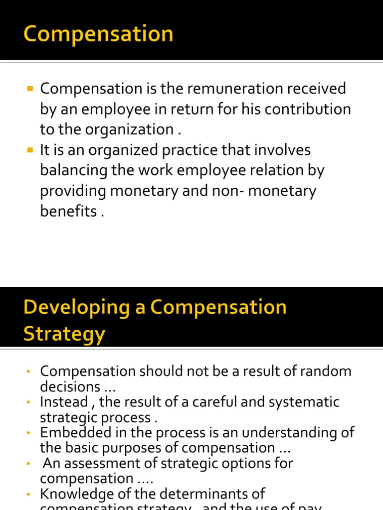 Compensation Management | PDF
