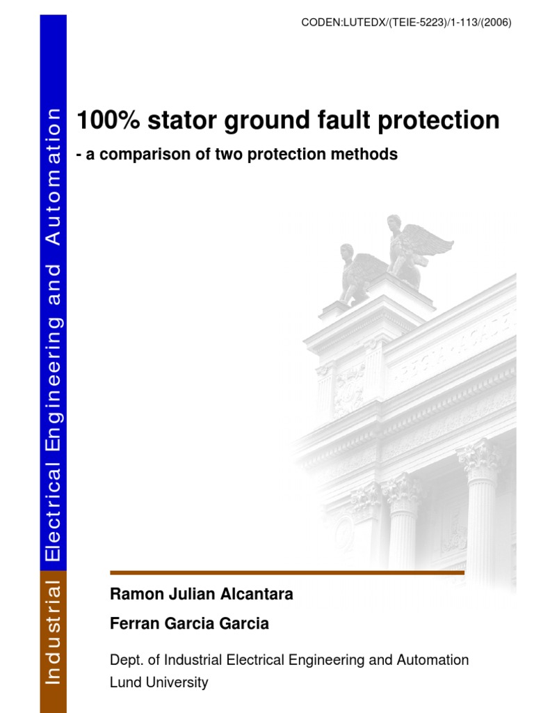 100% Stator Earth Fault | Download Free PDF | Electrical Impedance ...