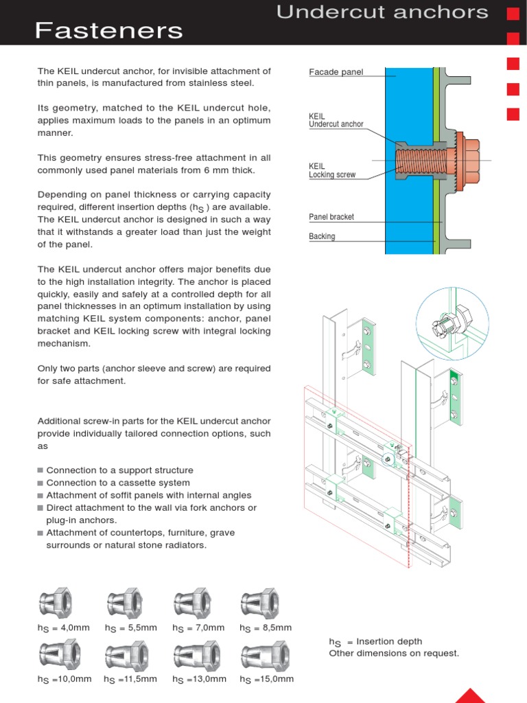 Keil Undercut Anchors | PDF | Screw | Drill