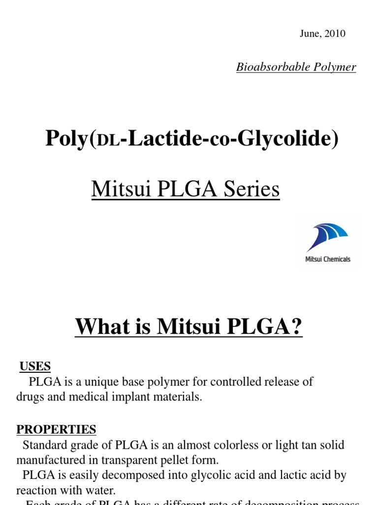 Plga Structure | Polymers | Polymer Chemistry