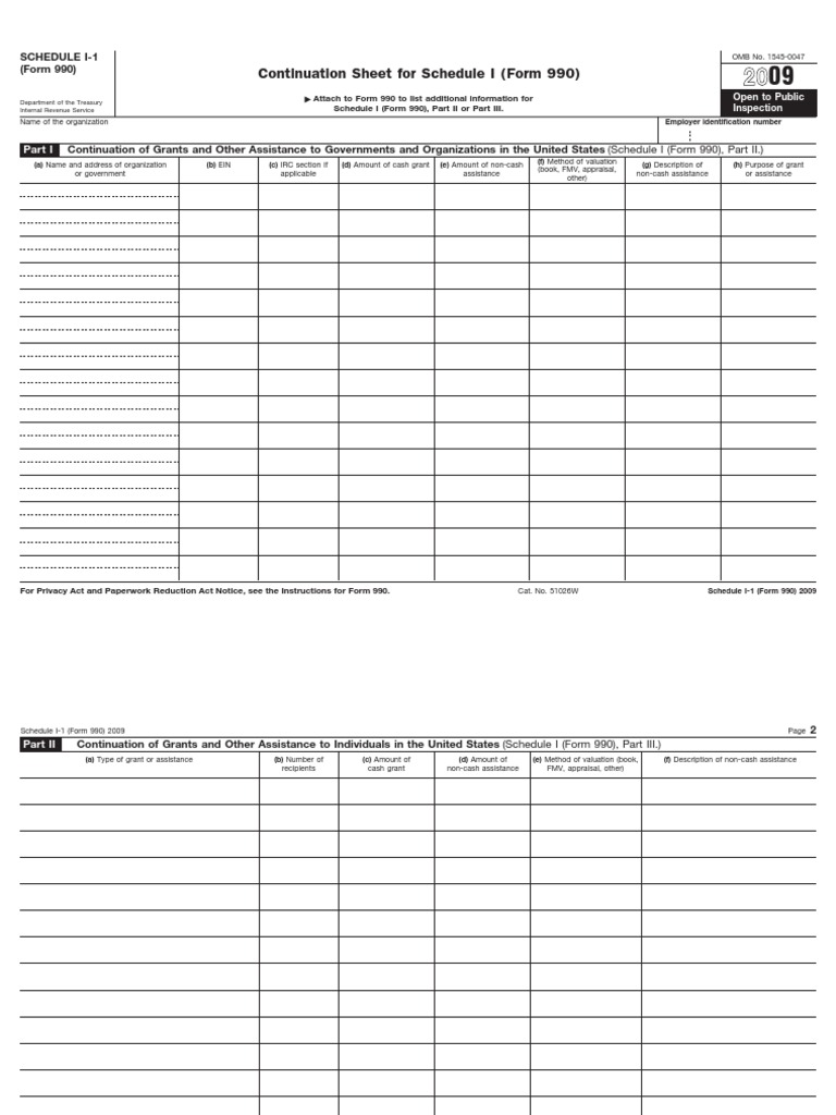 Form 990 Schedule I-1 Continuation Sheet | PDF | Politics | Social Science