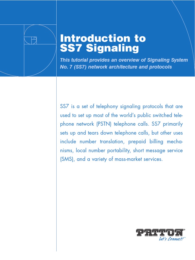 Intro To SS7 Tutorial PDF | PDF | Signaling (Telecommunications) | Computer Network