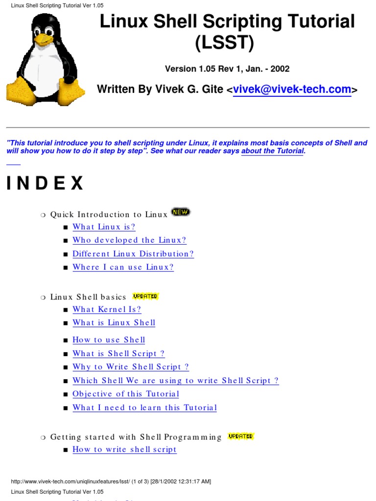 Linux Shell Scripting Tutorial Pdf Pdf Command Line Interface Linux