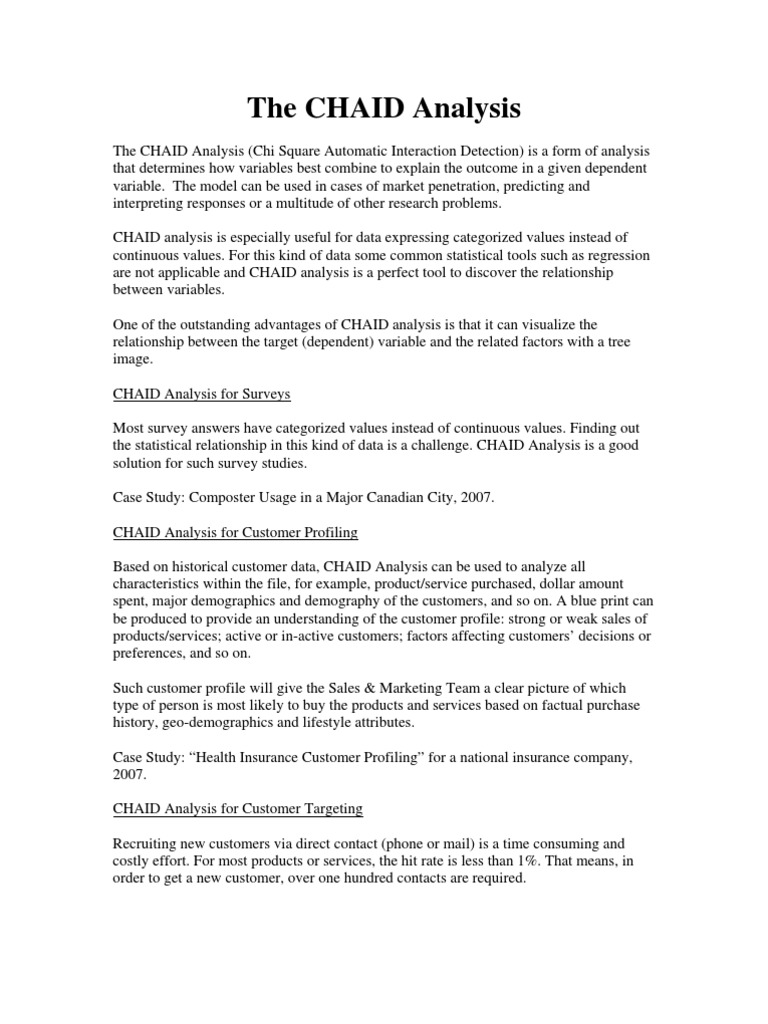 Chaid Analysis | PDF | Computers