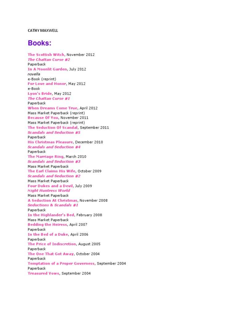 Cathy Maxwell | PDF | Books | Wedding