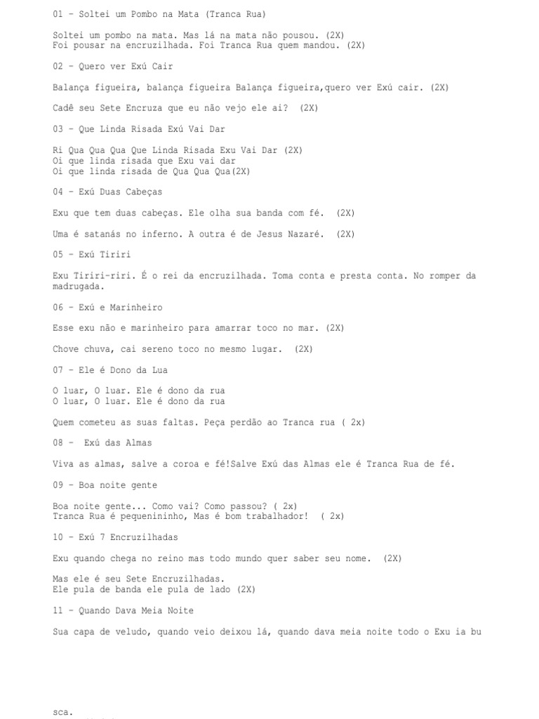 Letras - Na Gira | PDF