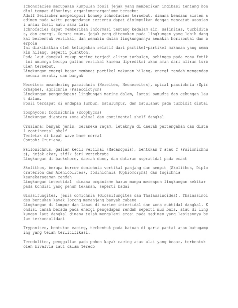 Ichnofacies | PDF | Ilmu Sosial | Sejarah
