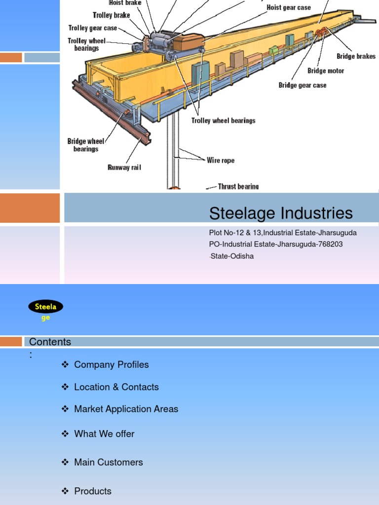Steelage Indstries Profile | PDF | Elevator | Crane (Machine)