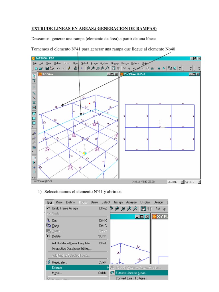 Extrude Lineas A Areas SAP2000 | PDF | Informática