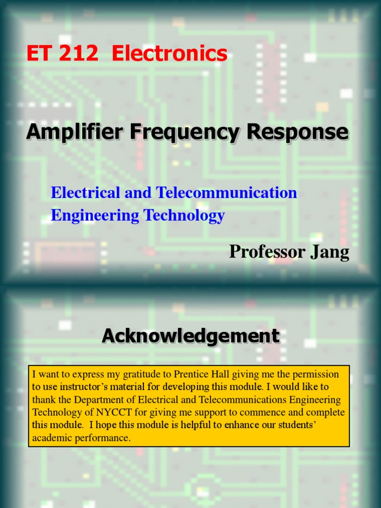 Amplifier Frequency Response | PDF | Amplifier | Decibel