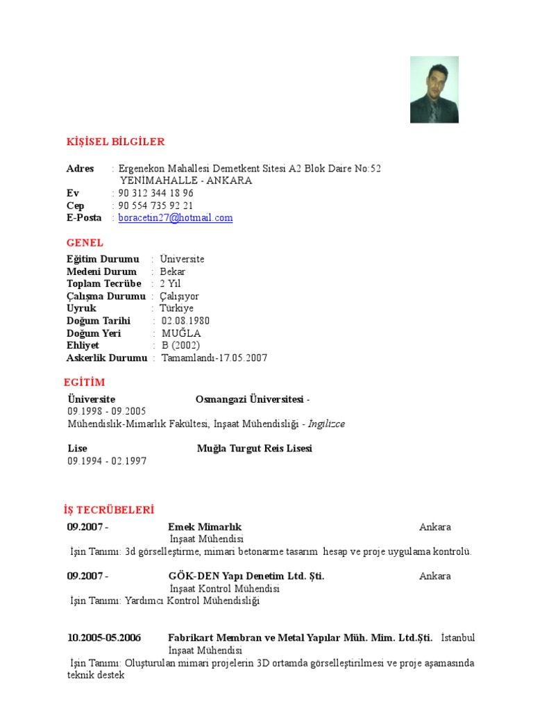 Bora Cetin CV | PDF