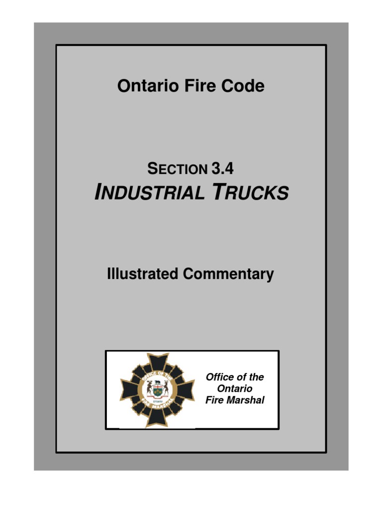 Ontario Fire Code: Ndustrial Rucks | PDF | Propane | Fire Safety