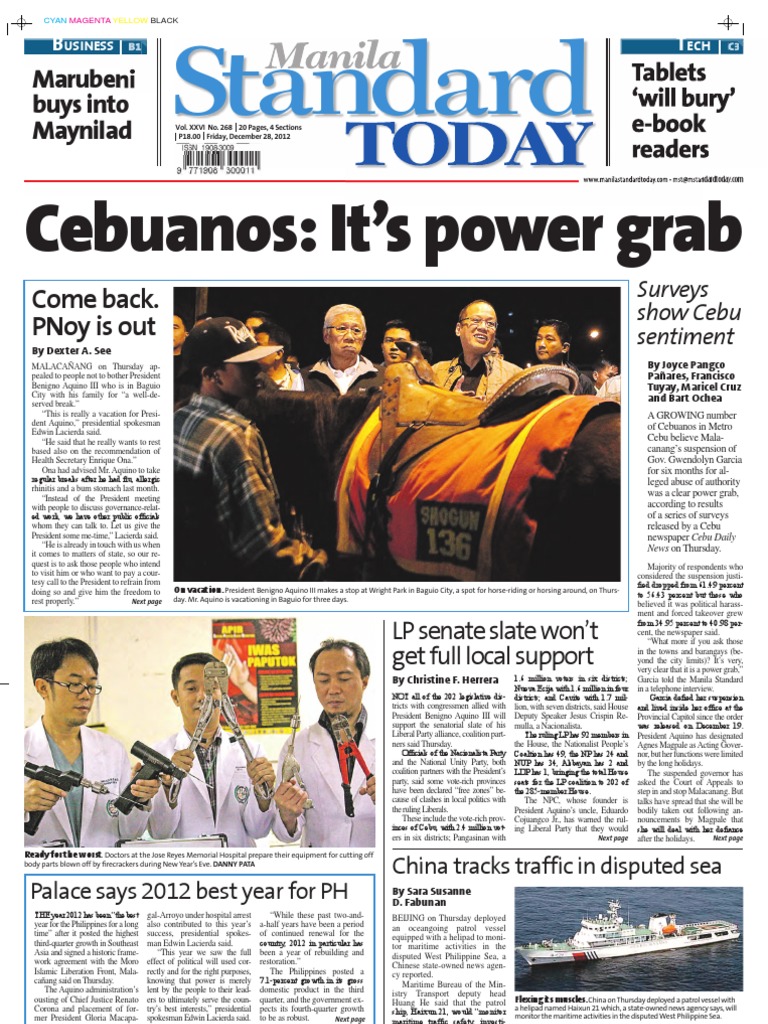 Manila Standard Today - Friday (December 28, 2012) Issue | PDF | Government