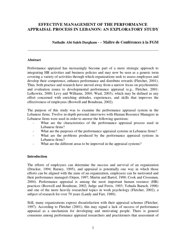 Performance Appraisal | Download Free PDF | Performance Appraisal ...