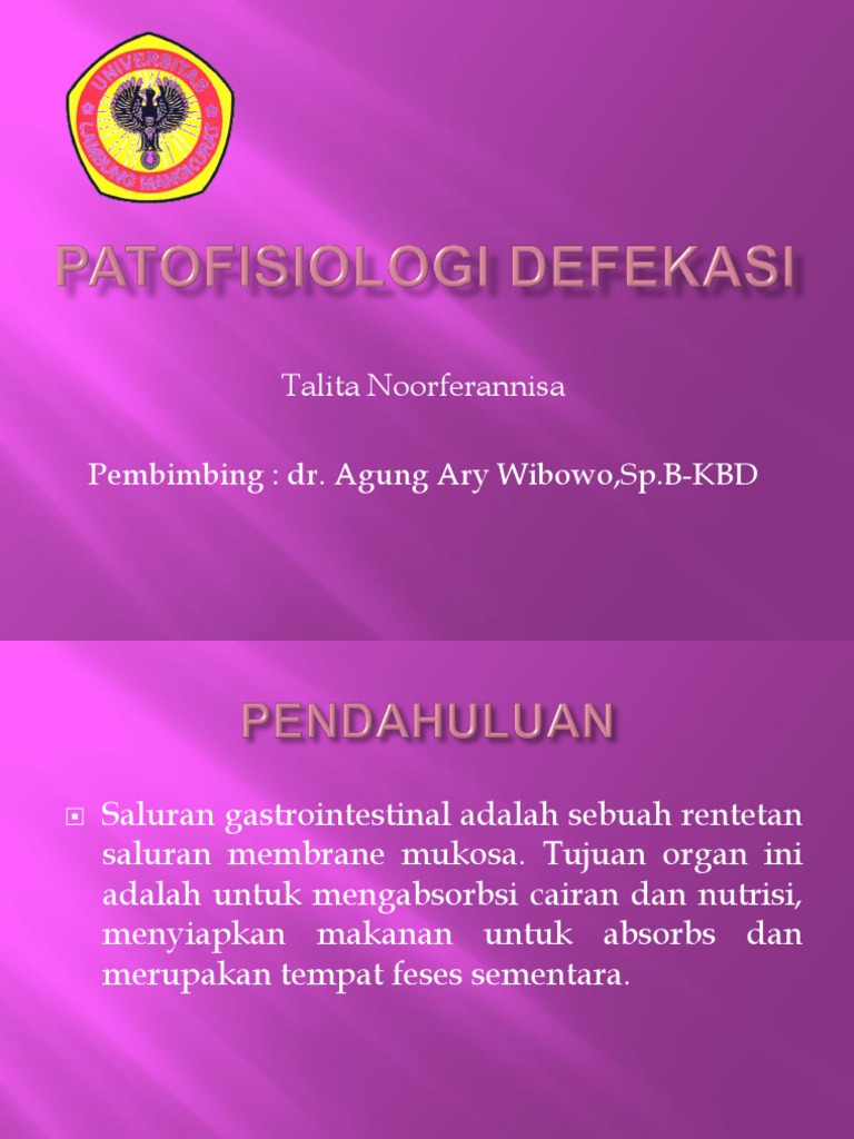 Patofisiologi Defekasi | PDF