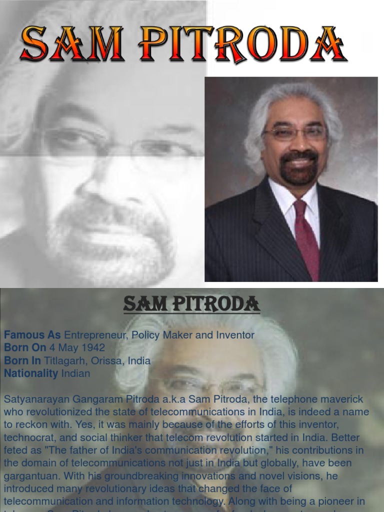 Sam Pitroda | Technology | Computing And Information Technology