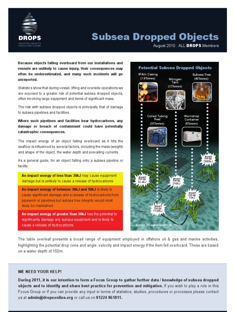 Subsea Dropped Objects | PDF | Subsea (Technology) | Pipeline Transport