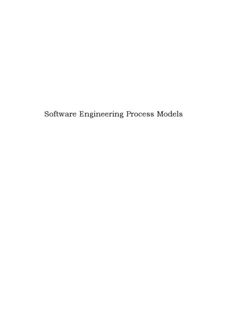 Software Development Process Model | PDF | Software Development Process ...
