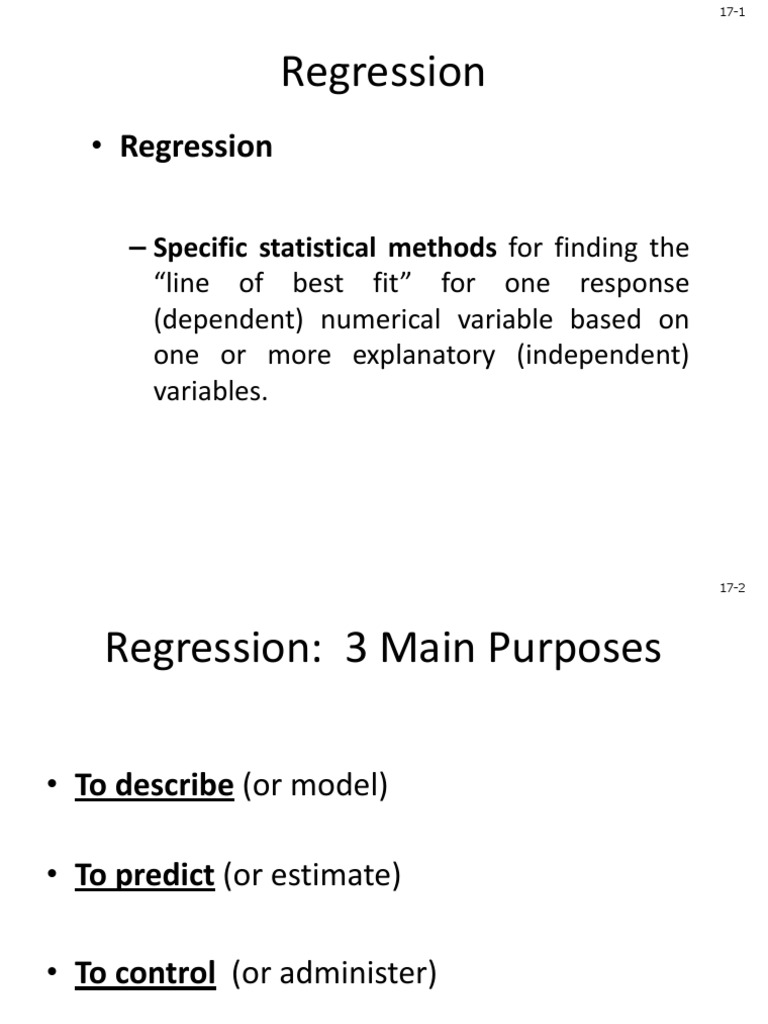 Regression | PDF | Dependent And Independent Variables | Regression Analysis