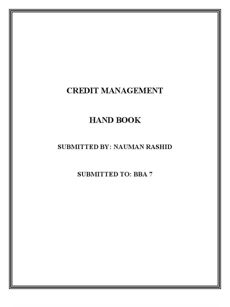 Credit Management Handbook | PDF | Banks | Balance Sheet
