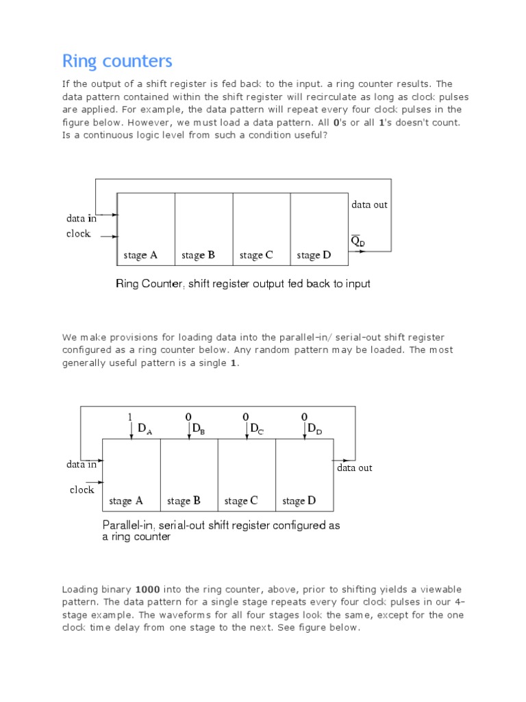 Ring counters and Johnson counters explained | PDF | Amplifier ...