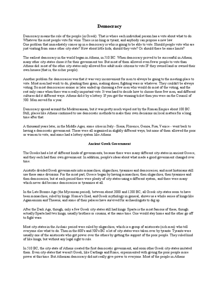 Ancient Greek Government | PDF | Tyrant | Ancient Greece
