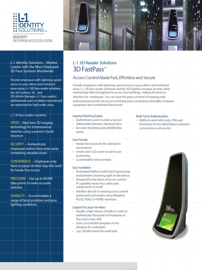 DS - 3D FastPass | PDF | Access Control | Authentication