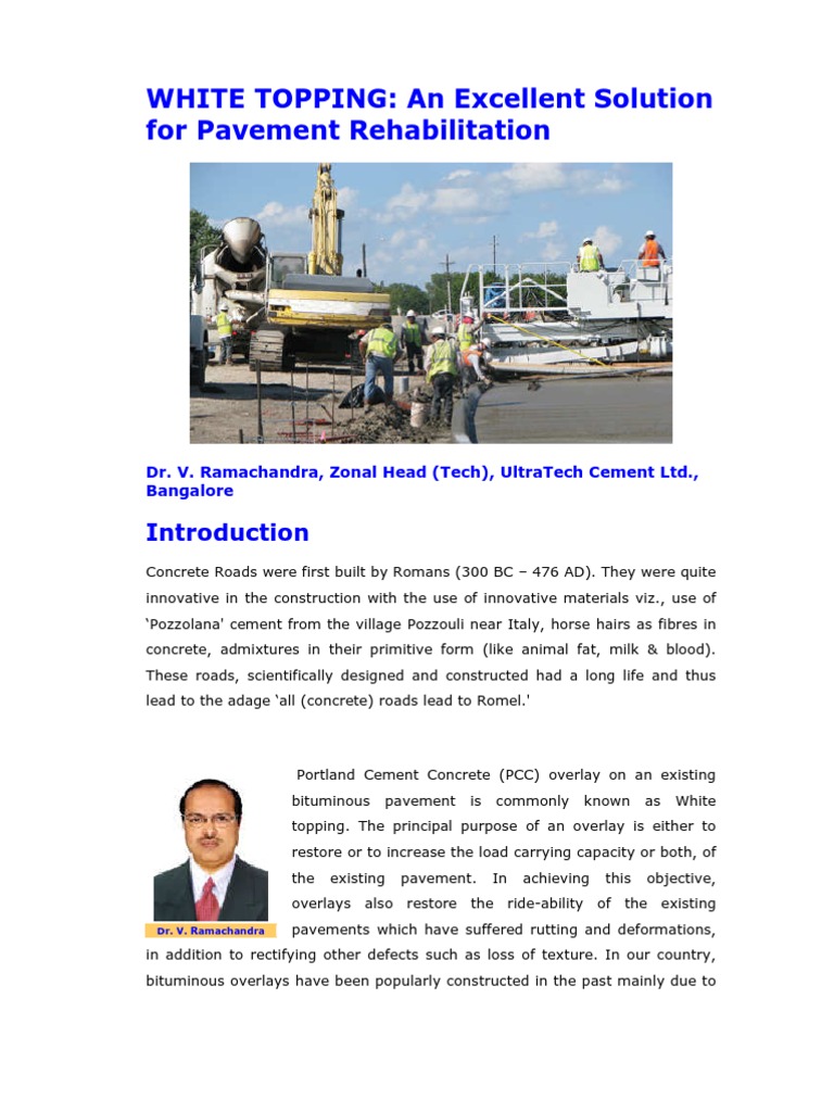 White Topping | PDF | Road Surface | Asphalt
