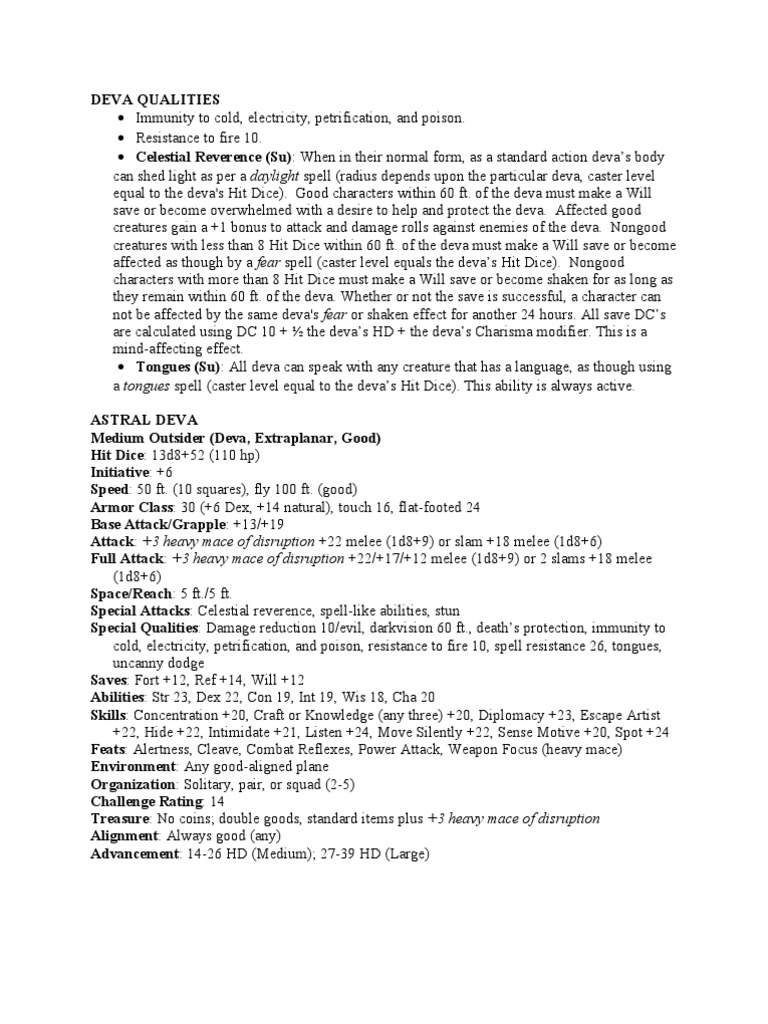 Revised Devas | PDF | Dungeons & Dragons | Leisure