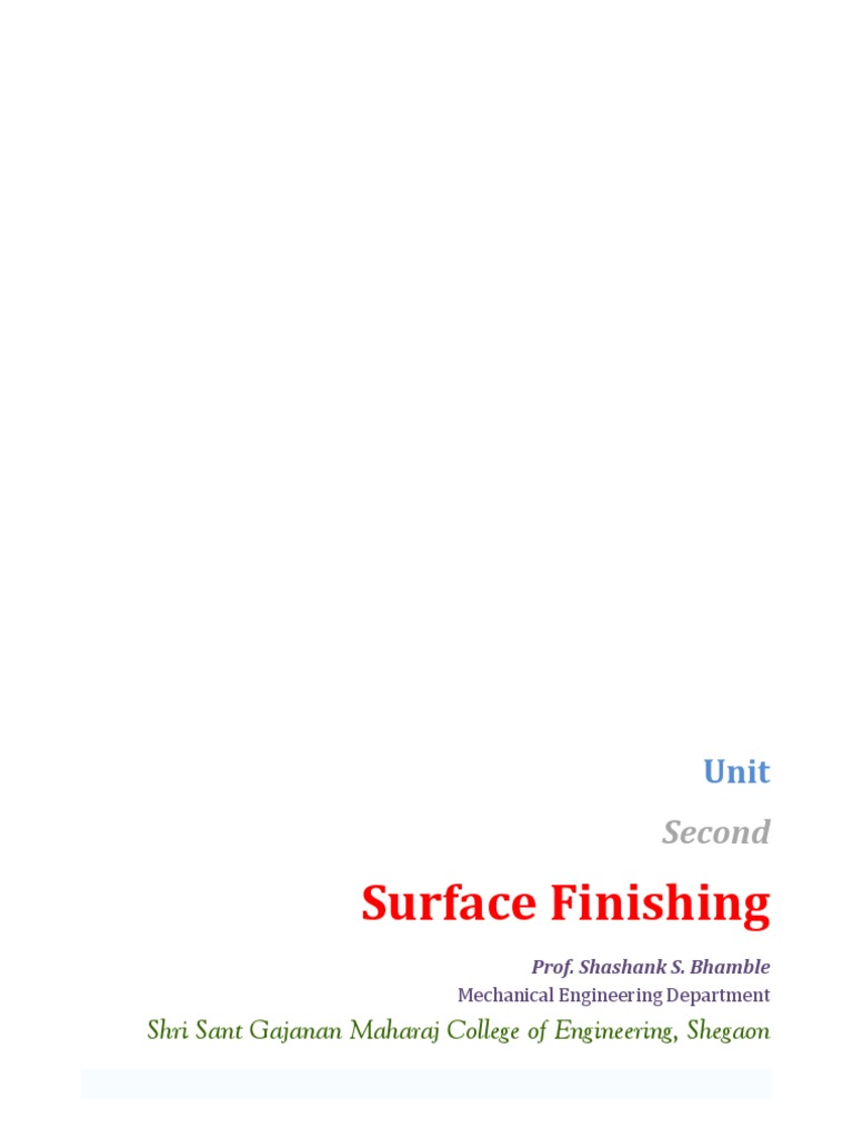 Surface Finishing | PDF | Industries | Crafts