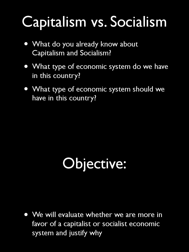 Capitalism vs. Socialism | PDF | Capitalism | Karl Marx