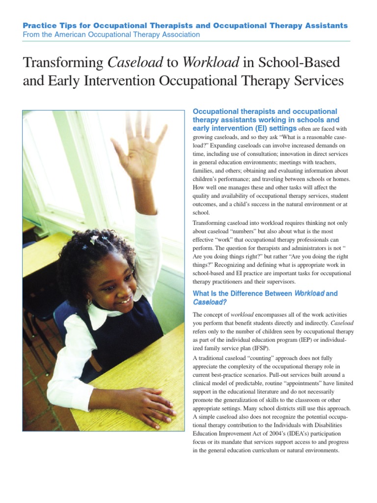 Transforming Caseload To Workload in School-Based and Early ...