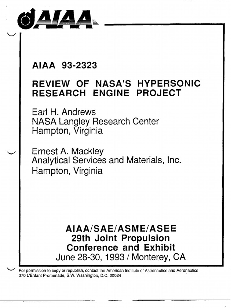 AIAA-93-2323 | Continuum Mechanics | Aerospace Engineering