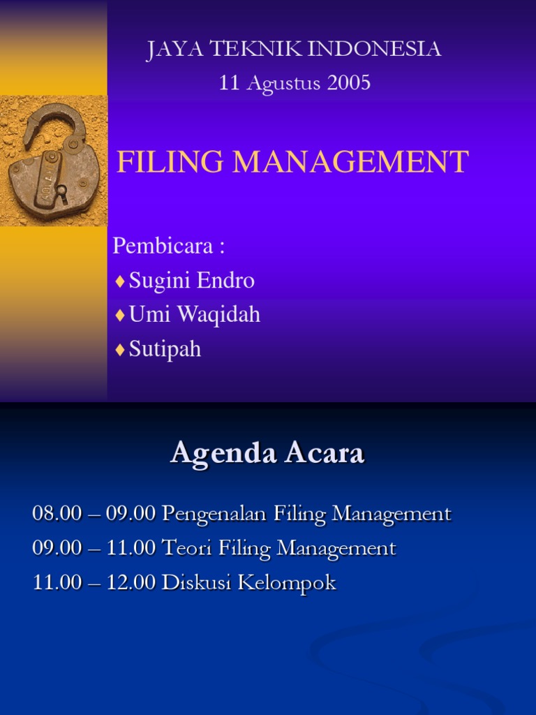 Filing Management | PDF | Komputer