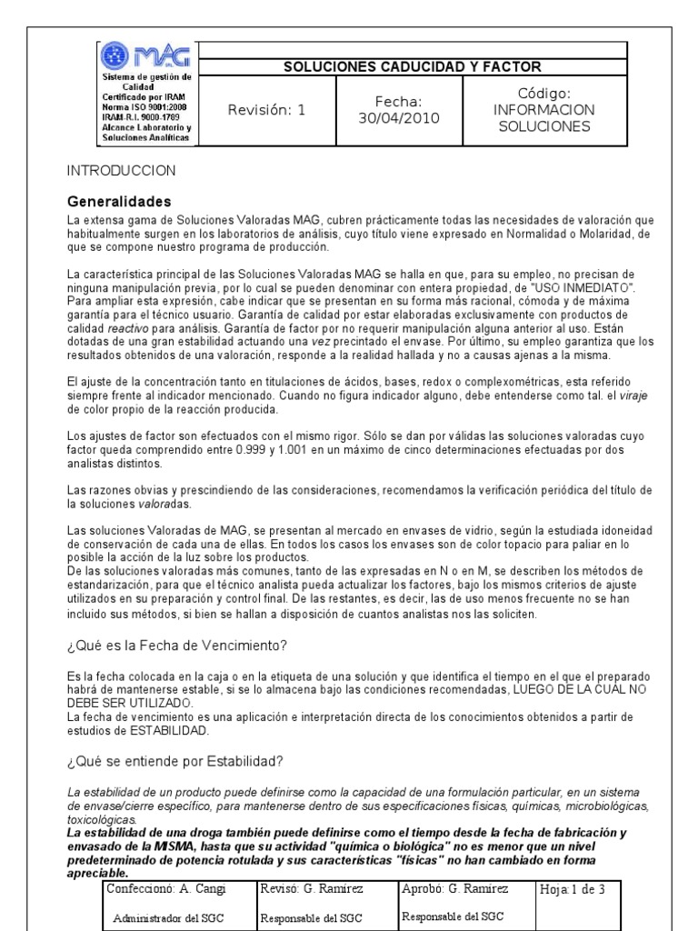 Que Es La Fecha de Vencimiento o Caducidad | Droga Farmacéutica ...