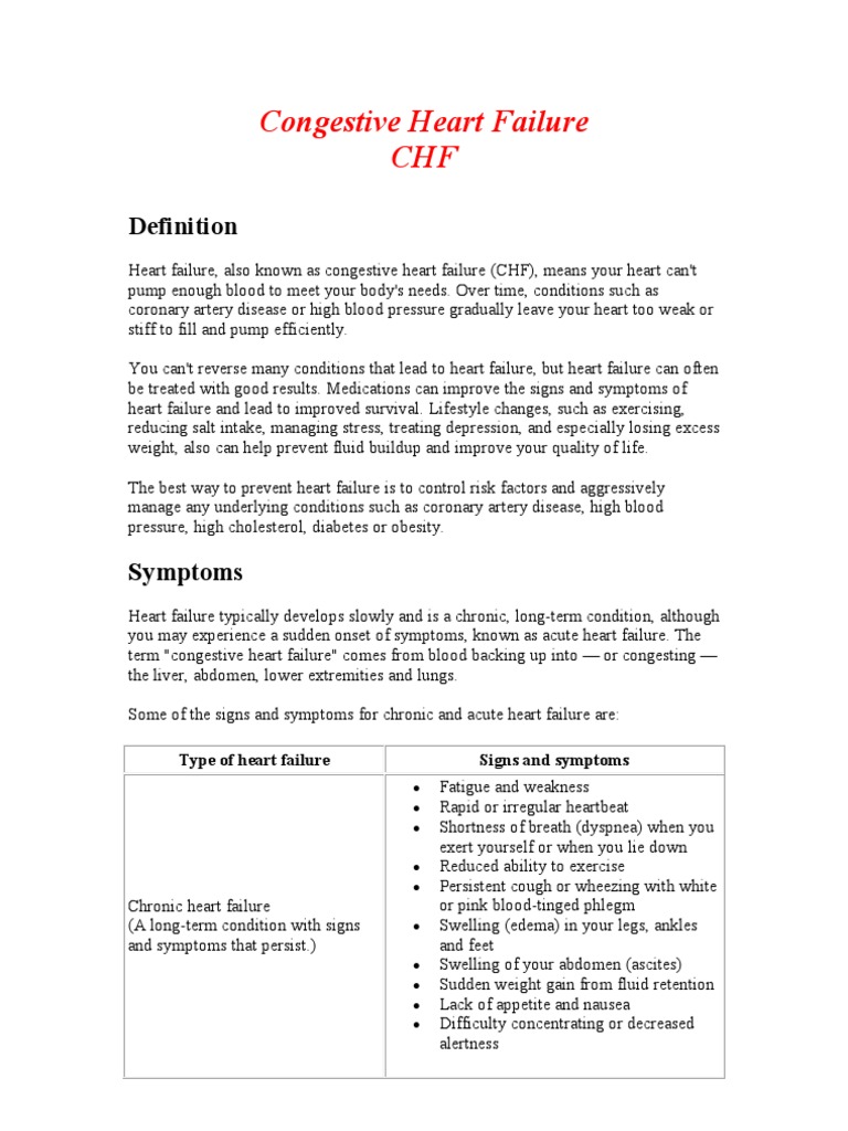 Congestive Heart Failure | PDF | Heart Failure | Heart